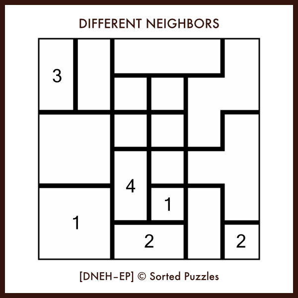 Different Neighbors [DNEH-2-002P] - Sorted Puzzles